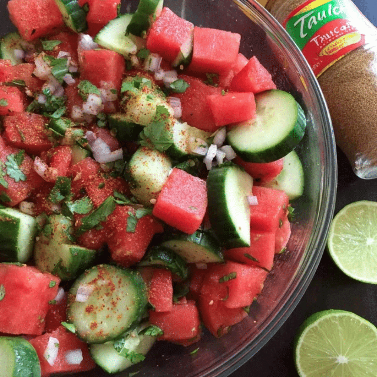 Mexican Watermelon Cucumber Salad - What To Cook