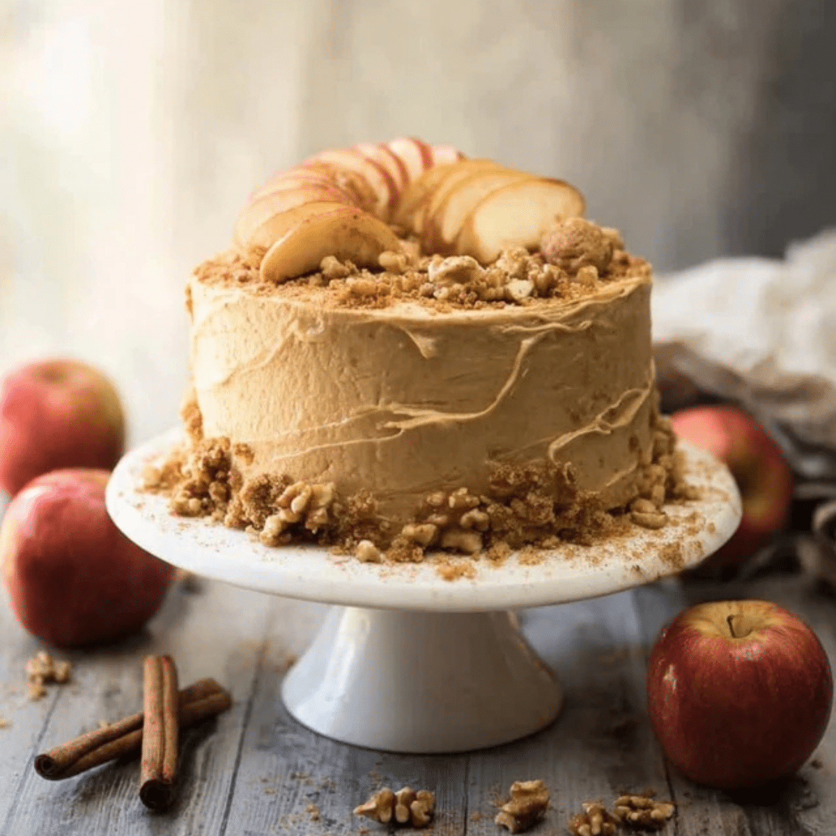 Apple Cider Cake with Salted Caramel Buttercream - What To Cook