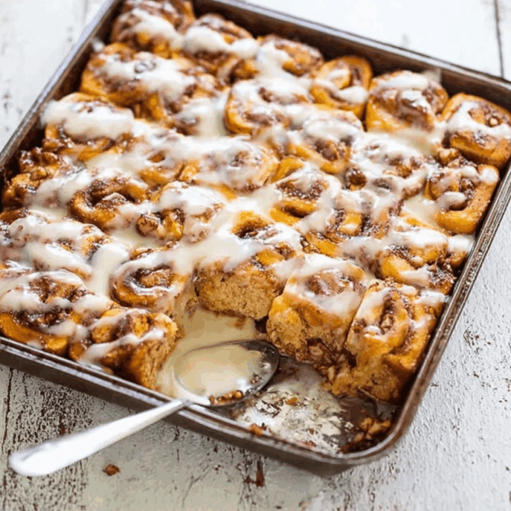 Pumpkin Cinnamon Roll Bake Recipe - What To Cook