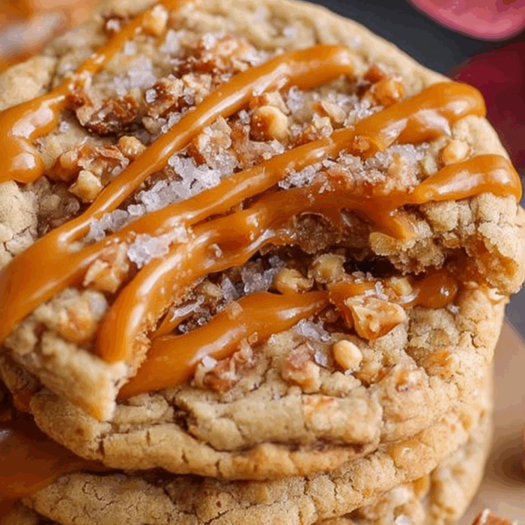 Salted Caramel Toffee Cookies Recipe - What To Cook