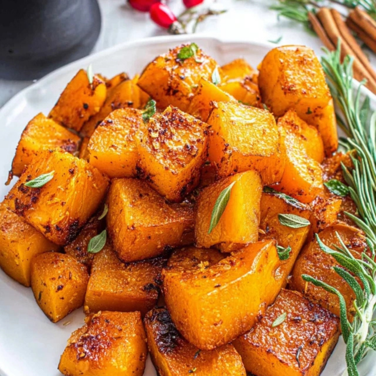 Baked Butternut Squash with Maple Syrup and Cinnamon - What To Cook