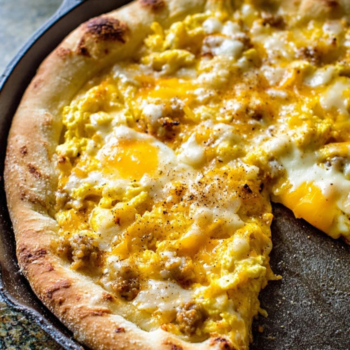 Breakfast Pizza Recipe with Sausage Gravy - What To Cook