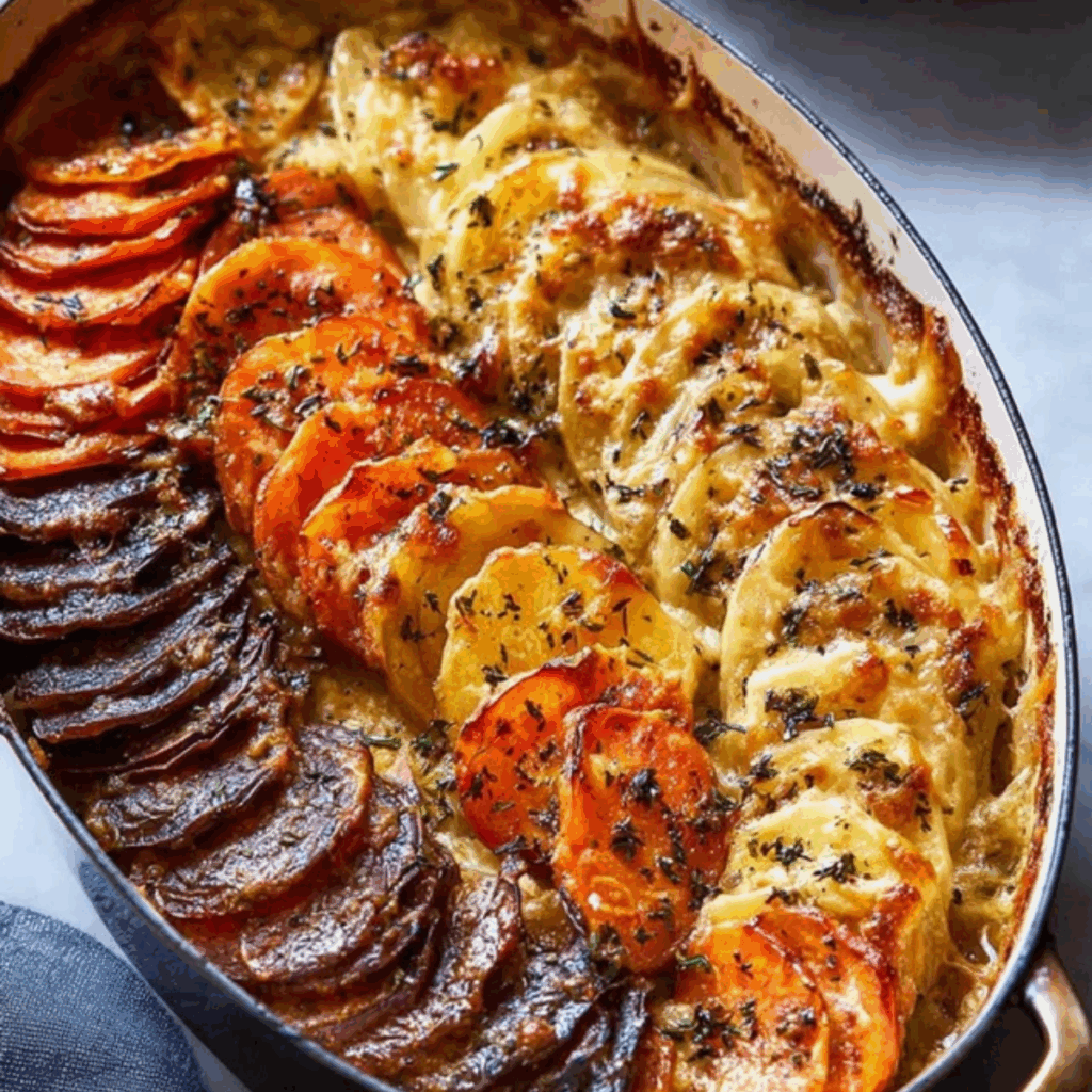 Cheesy Root Vegetable Gratin - What To Cook