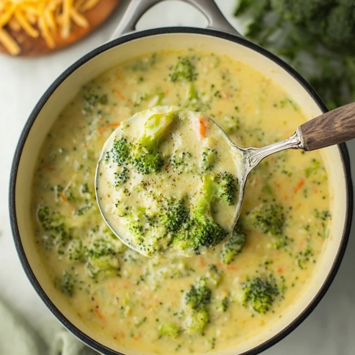 High Protein Broccoli Cheddar Soup - What To Cook