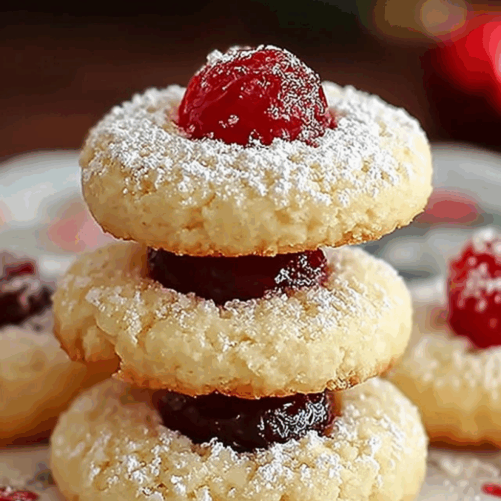 Christmas Maraschino Cherry Shortbread Cookies Delight - What To Cook