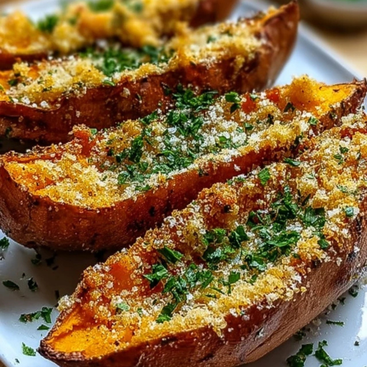 Garlic Parmesan Sweet Potato Wedges Recipe: Crispy, Cheesy, and ...