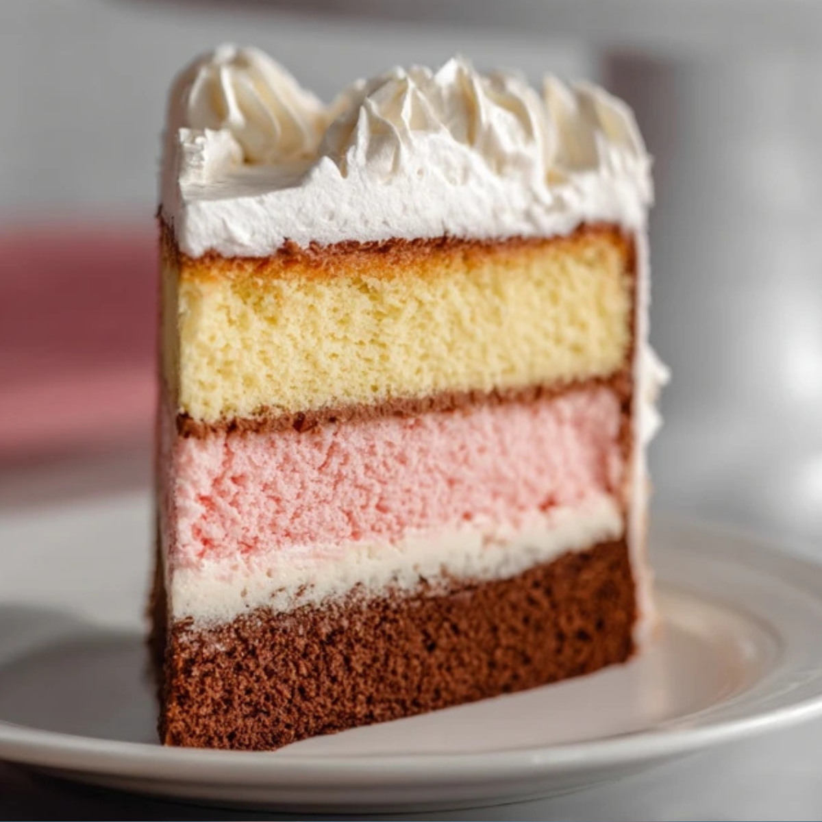 Neapolitan Layer Cake: A Sweet Trio of Flavors in Every Slice - What To ...