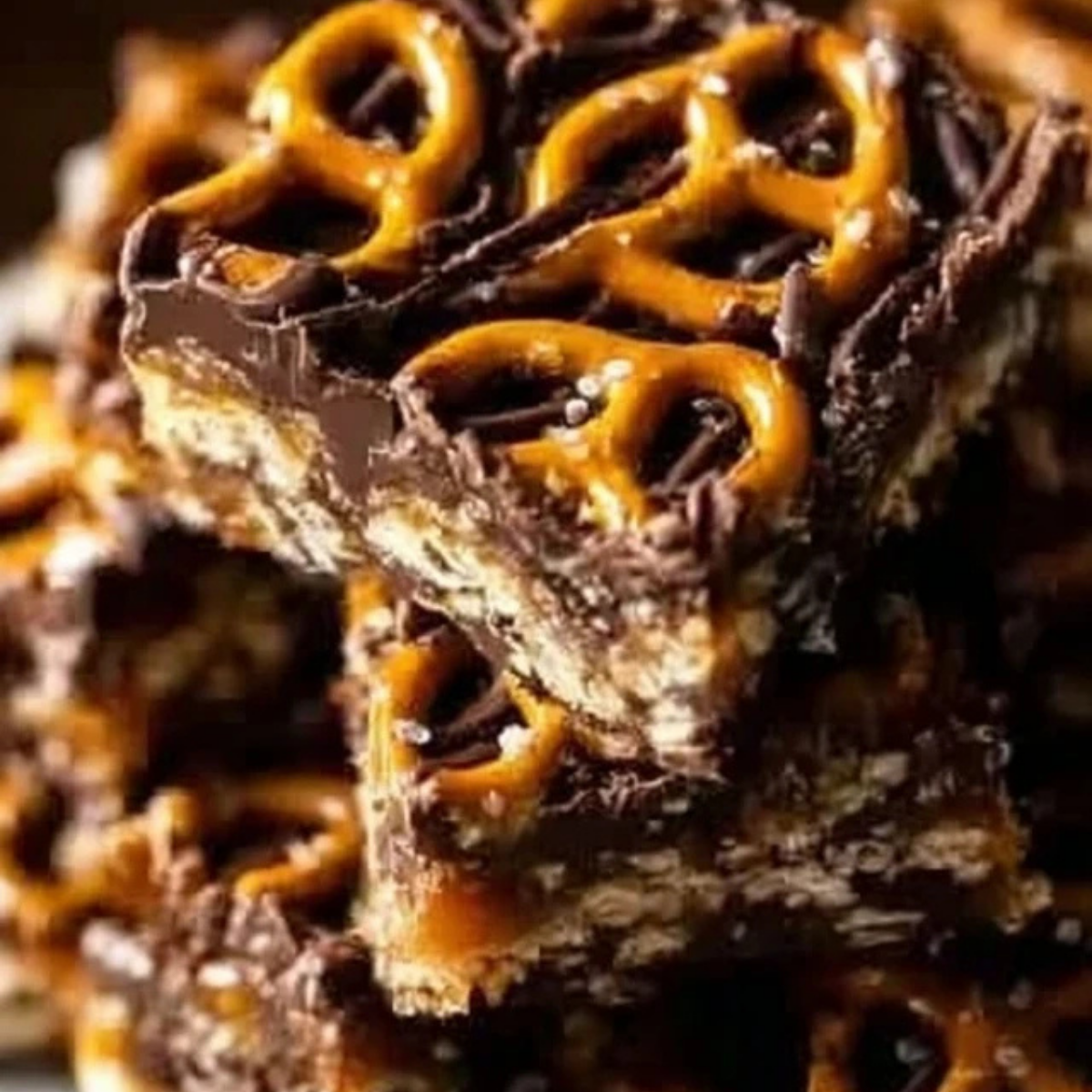 Salted Chocolate and Caramel Pretzel Bars - What To Cook