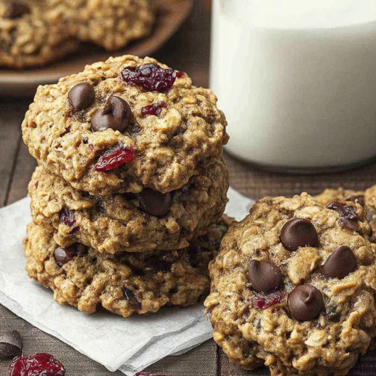 Vegan Oatmeal Cranberry Cookies with Chocolate Chips - What To Cook