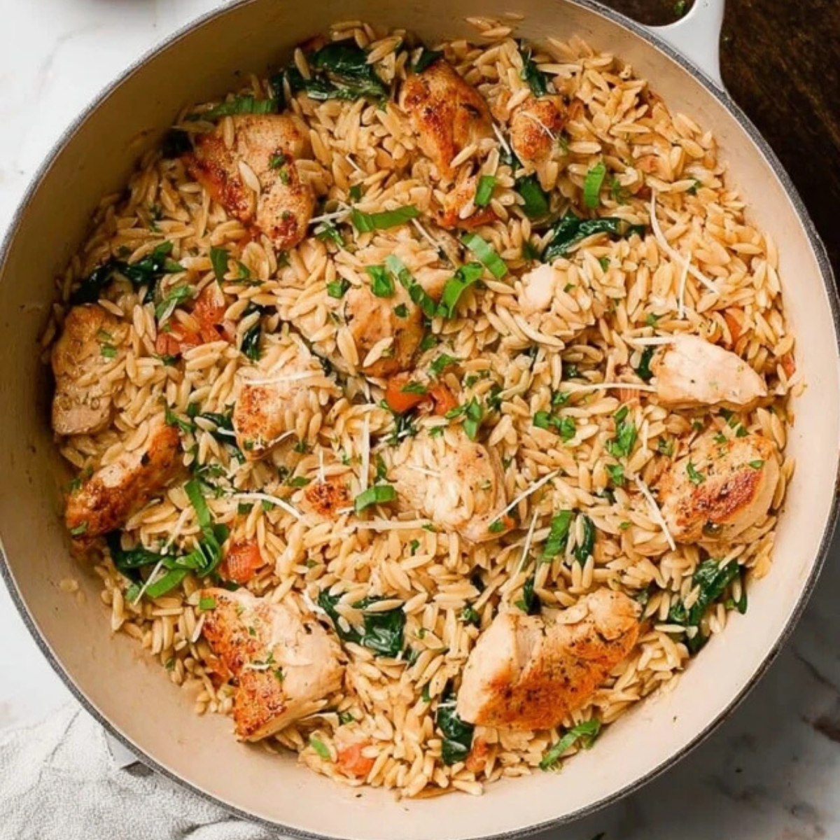 One Pot Chicken Orzo Recipe - What To Cook