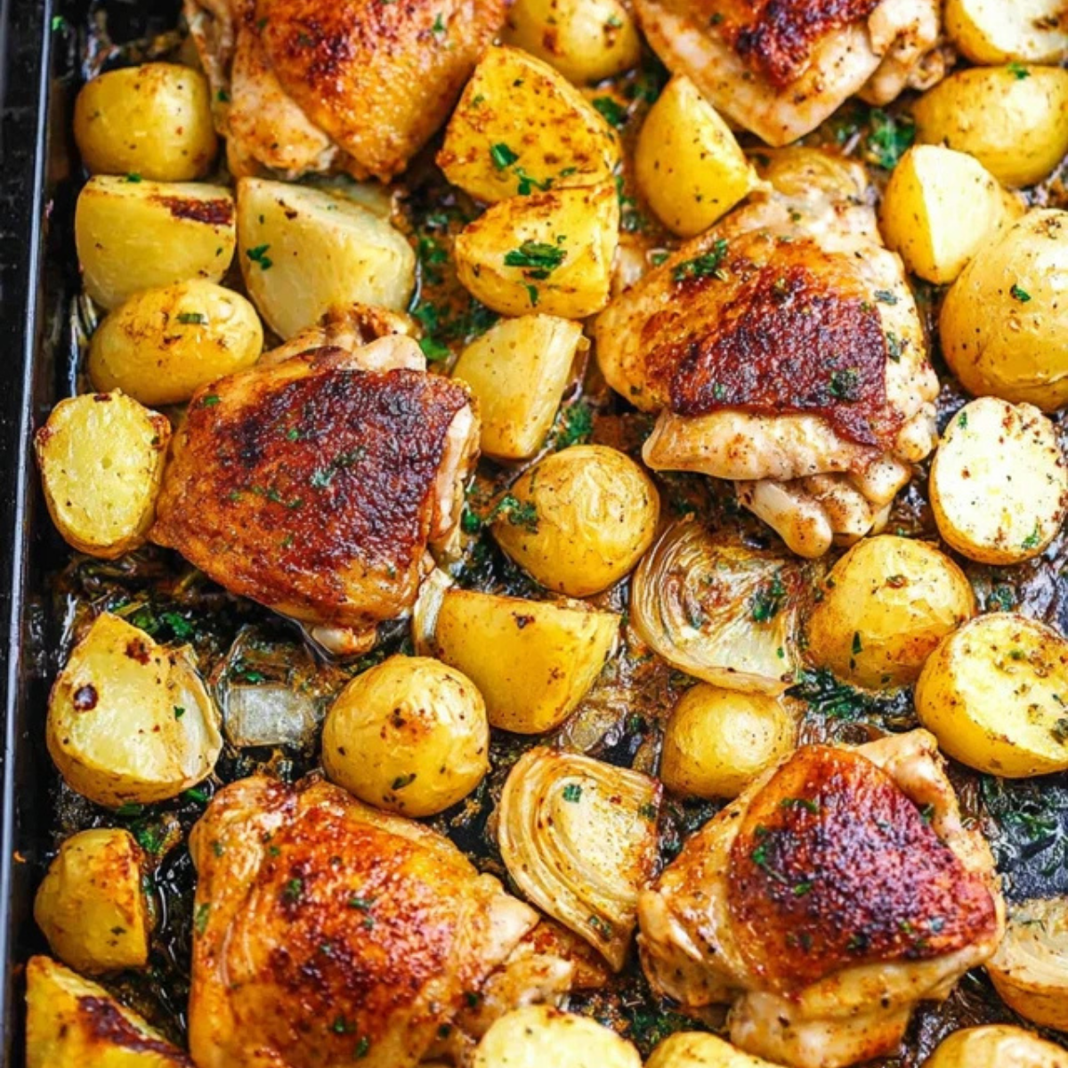 Baked Chicken Thighs and Potatoes: A Perfect One-Pan Dinner - What To Cook
