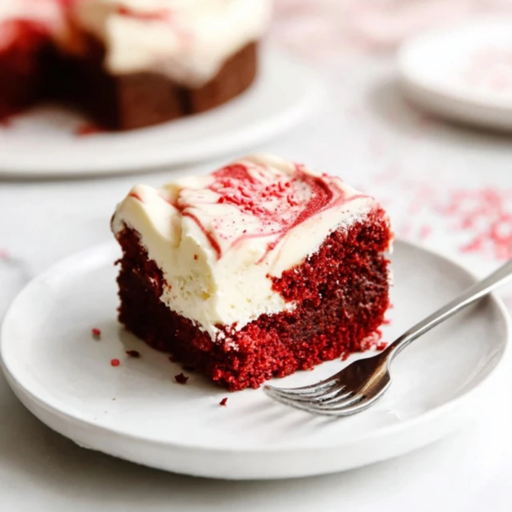Red Velvet Cheesecake Swirl Cake Recipe - What To Cook