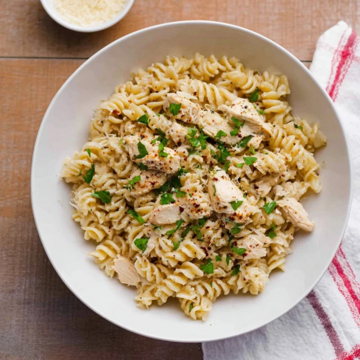 Crockpot Garlic Parmesan Chicken Pasta – Easy Creamy Dinner - What To Cook