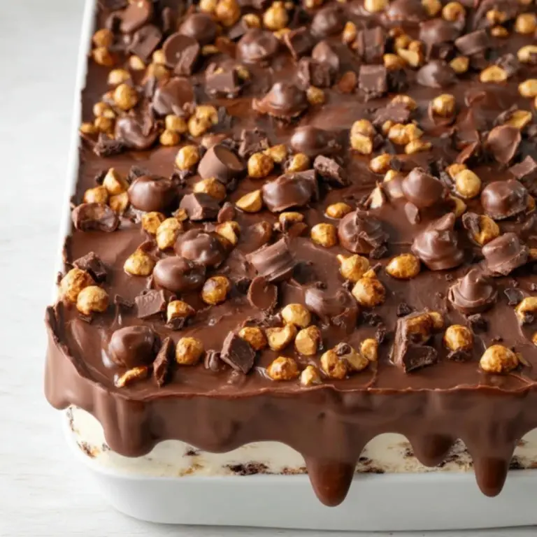 Buster Bar Ice Cream Cake – Easy No-Bake Dessert - What To Cook