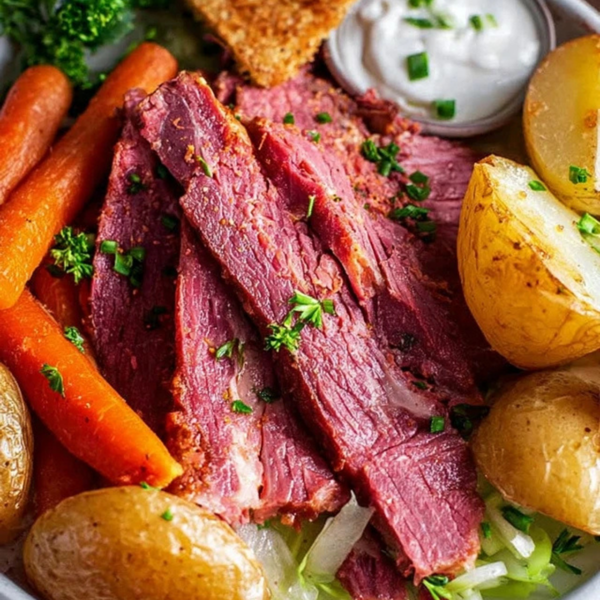 Easy Corned Beef and Cabbage with Creamy Horseradish - What To Cook