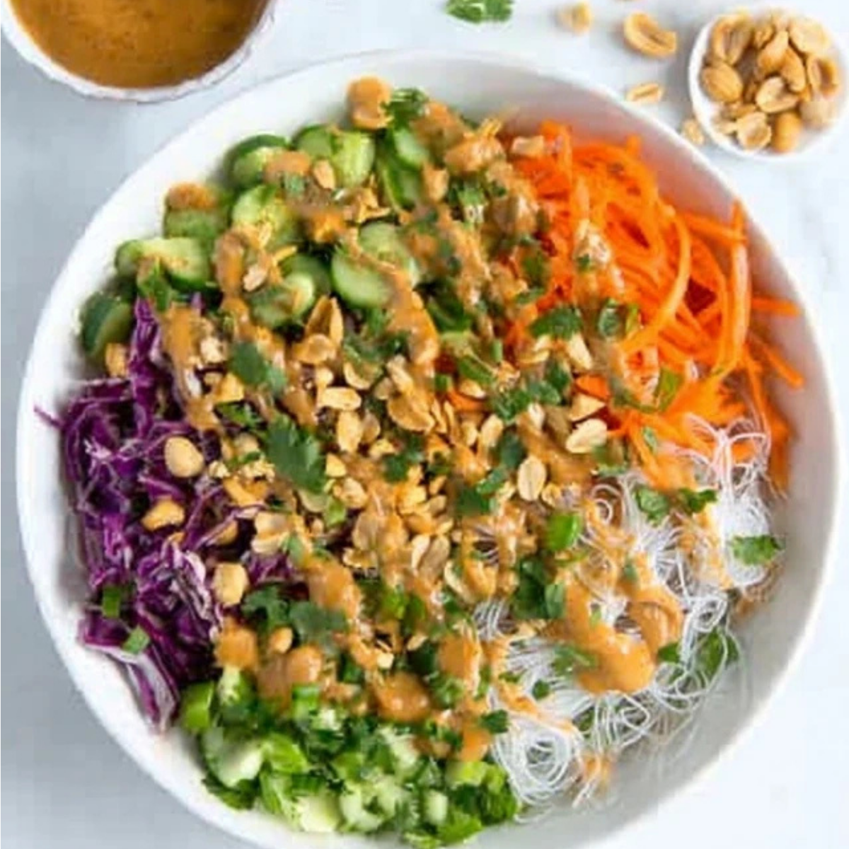 Spring Roll Bowl with Peanut Sauce – Fresh, Easy, Flavor-Packed - What ...