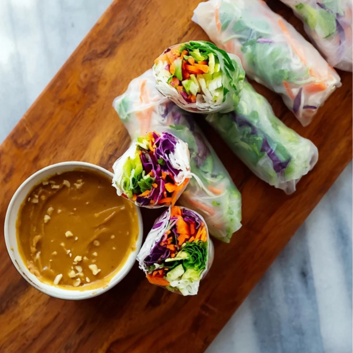 Fresh Spring Rolls with Peanut Sauce – Easy & Healthy Recipe - What To Cook